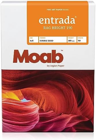 Amazon.com: Moab Entrada Rag Bright 190, 100% Cotton Fine Art Archival ...