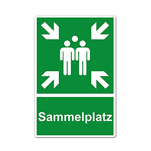 XXL Sammelplatz Schild 30 x 40 cm aus stabiler PVC Hartschaumplatte 5 ...