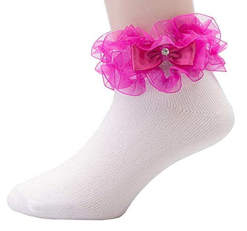 Snapklik.com : Fuchsia Little Girls Organza Multi Color Ruffle Special ...