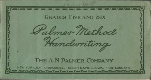 Grades Five and Six Palmer Method Hand Writing: A.N. Palmer: Amazon.com ...