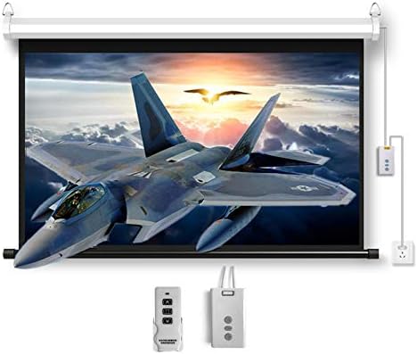 Projector Screen Motorized with Remote Control, Projection Screen 60 ...