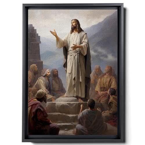 Amazon.com: Jesus Christ Wall Art, Sermon on the Mount, Christian Wall ...