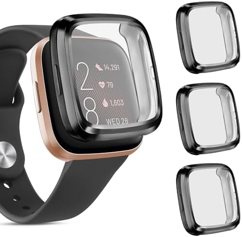 Amazon.com: 3 Pack Screen Protector for Fitbit Versa 2, TPU All-Around ...