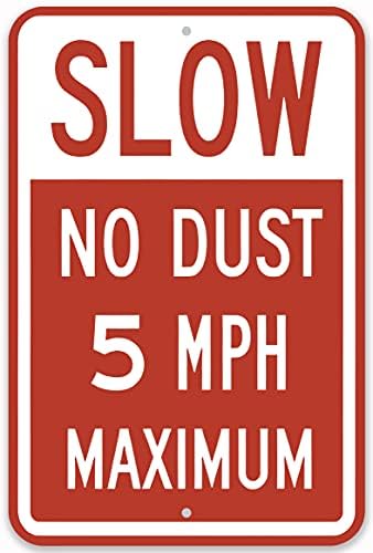 Amazon.com: Slow - No Dust 5 MPH Maximum Notic Sign, Engineer Grade ...