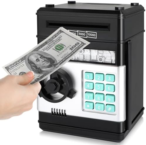 Piggy Bank for Boys Girls, ATM Money Bank Money Saving Box Safe Bank ...