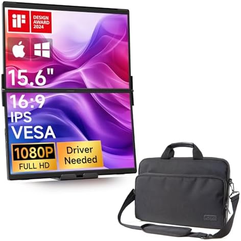 Amazon.com: JSAUX FlipGo Pro 15.6" 1080P Dual Screen Portable Monitor ...