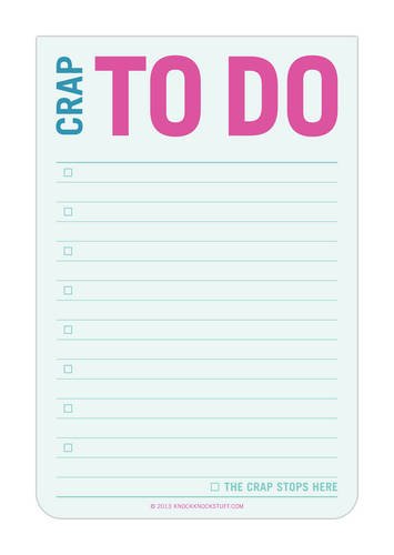 Knock Knock Crap to Do Jumbo Sticky Notes: Jumbo Stickies : Knock Knock ...