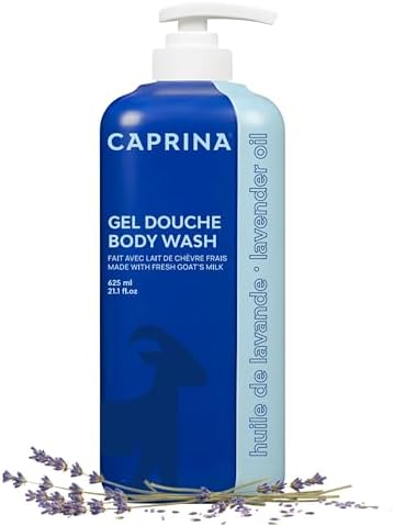 Amazon.com : Caprina Fresh Goat’s Milk Body Wash, LAVENDER OIL, 625 ml ...