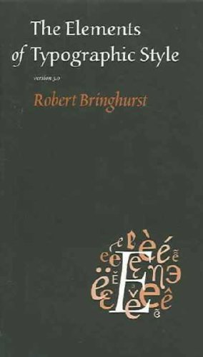 The Elements Of Typographic Style: Robert Bringhurst: 9780881792058 ...