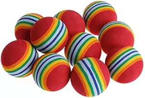 Amazon.com : GANDUS 10 Pet Cat Toy Ball, EVA Cat Toy Rainbow Ball ...