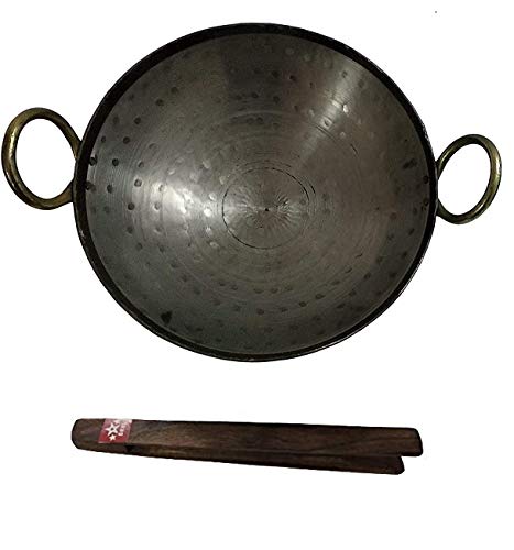 Buy BRRL New Hand Hammered Iron Loha Lokhand Kadhai Large Heavy Wok ...