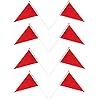 Amazon.com : 25 Pack Red Pennant Flags Small Mini Hand Held Solid Color ...