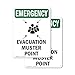 Amazon.com: (2 Pack) Evacuation Muster Point With Symbol OSHA Emergency ...