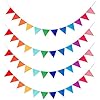 Amazon.com: 48Pcs Rainbow Pennant Banner, BetterJonny 4 Pack Felt ...
