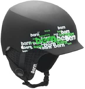 Amazon.com: Bern Baker EPS Matte Black Scatter with Black Knit Helmet ...