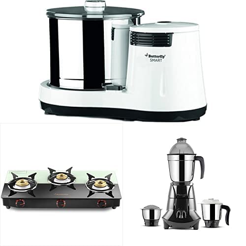 Buy Butterfly Smart Wet Grinder, 2L (White), 150 Watt & Jet Elite 750 ...