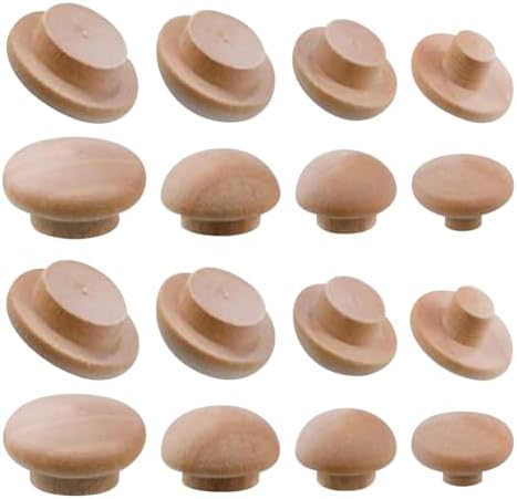 Amazon.com: 120 Pcs 4 Sizes Wood Plugs Wooden Button Plugs Screw Hole ...