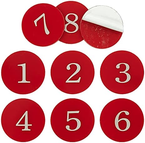 Amazon.com: StayMax Acrylic Round Locker Number Tag Sticker Door Sign ...