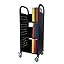 Amazon.com: Workington Single Bank Rolling Book Truck Book Cart with 3 ...
