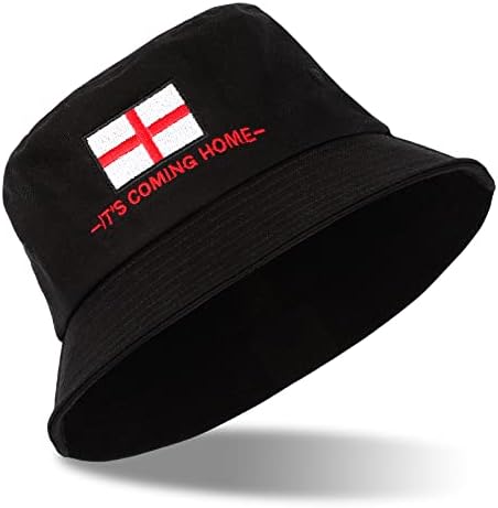 BBXWANG England Bucket Hat，Bucket Hats Men with Embroidery，100% Cotton ...