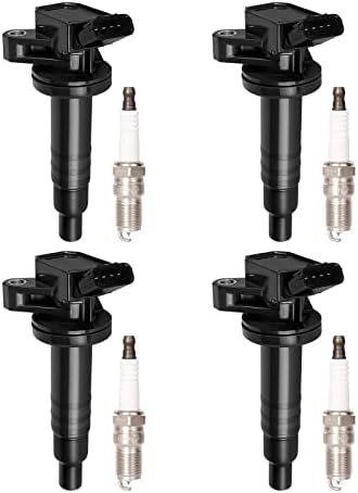 Amazon.com: Set of 4 Ignition Coil Pack and Spark Plugs Fits for Toyota ...