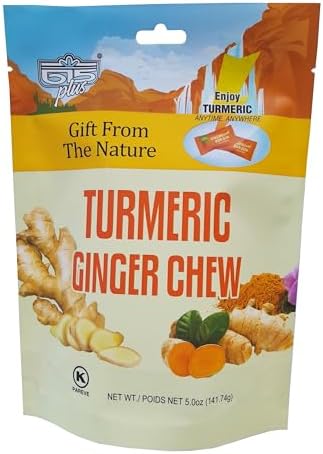 Amazon.com : 615 Plus Ginger Candy Chewy Ginger Chew (Turmeric, 5.0 ...