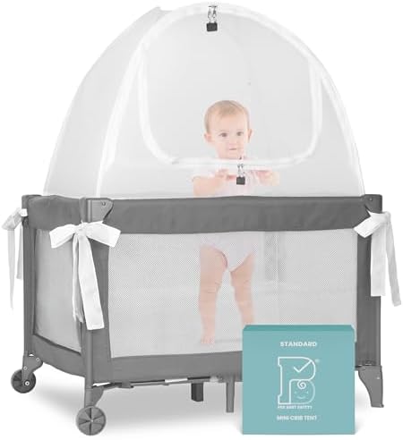 Amazon.com : Mini Crib and Pack and Play Tent, Net Canopy to Keep Baby ...