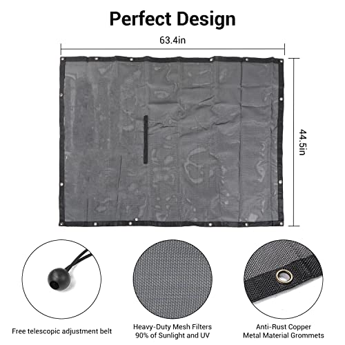 Snapklik.com : JWWY For Jeep JL Sun Shade Mesh Sunshade Top UV Sun ...