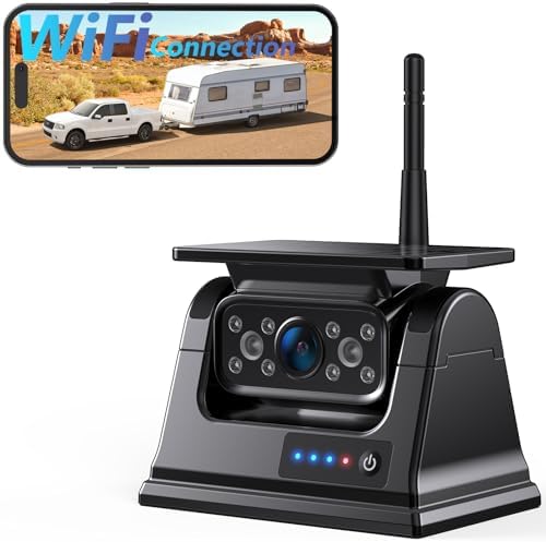 Amazon.com: WiFi Magnetic Solar Wireless Backup Camera, 10500mAh ...