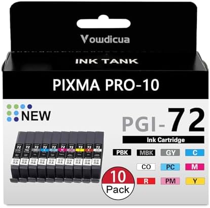 Amazon.com: PGI-72 Ink Cartridges High Yield Compatible PGI72 Ink Replacement for Canon Pixma ...