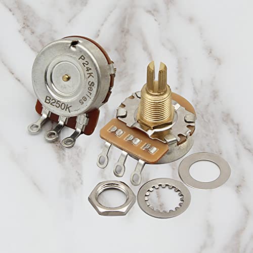 Snapklik.com : FLEOR 250K Linear Pots 19mm Long Split Shaft Guitar ...