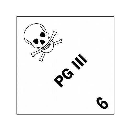 Amazon.com: Box Packaging "Pg Iii - 6" Labels, 4" x 4" 500 Per Roll, 1 ...