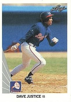 Amazon.com: 1990 Leaf Baseball #297 David (Dave) Justice Rookie Card ...