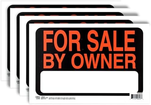 Amazon.com : ArtSkills For Sale by Owner Signs, 4 Pack Durable Weather ...