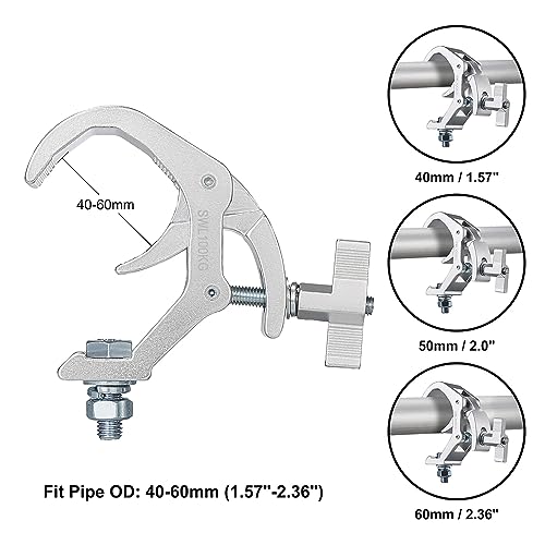 Truss Clamp Stage Lights Clamp 40-60mm, 4PCS Eyeshot TUV Heavy Duty ...