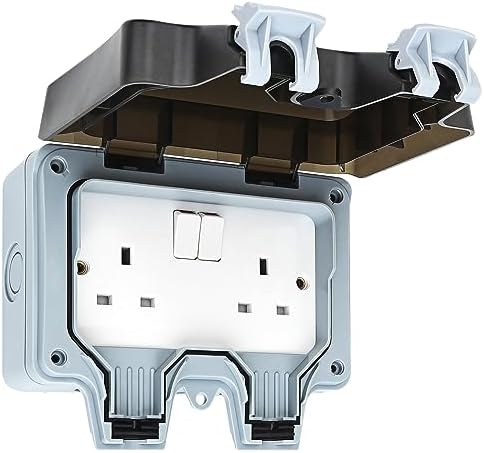 BG Electrical WP22-01 Double Weatherproof Outdoor Switched Power Socket ...