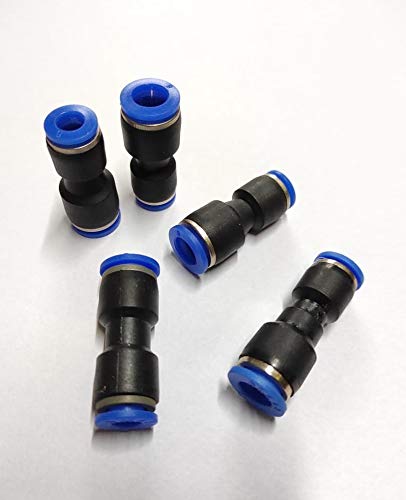 CRAFTSFY 8 to 6 mm Joint Fittings Push in Straight Reducer Connectors ...