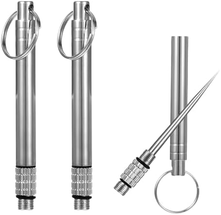 Amazon.com: 3PCS Portable Mini Titanium Toothpicks Holder, Reusable ...