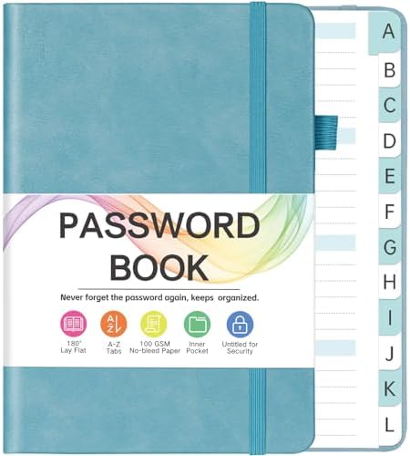 Password Book with Alphabetical Tabs, Password Keeper Book with Color ...