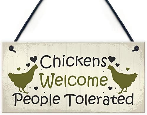 RED OCEAN Funny Chicken Sign Hanging Sign Pet Sign Chicken Accessories ...