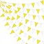 32Ft Black Yellow White Pennant Banner Fabric Hanging Triangle Flag ...