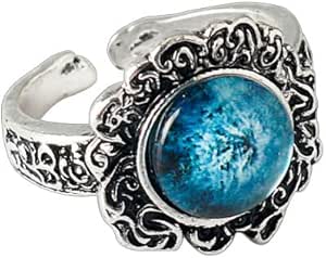 Amazon.com: Witch Ranni Dark Moon Ring Retro Adjustable Rings with Gift ...