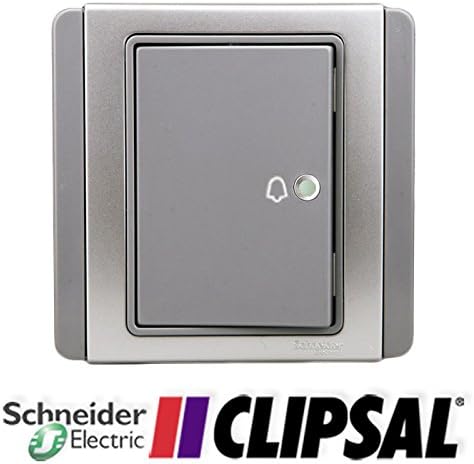 Schneider/Clipsal NEO E3000 C-Metro 86 Type Grey Silver 4A Bell Push ...