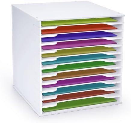 Amazon.com: bimiti Scrapbook Paper Organizer - Adjustable 12x12 Desktop ...