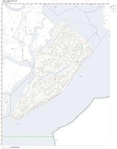 Amazon.com: Working Maps Zip Code Wall Map of Hilton Head Island, SC ...