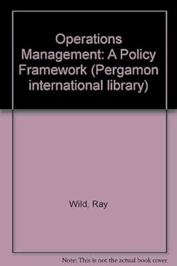 Amazon | Operations Management: A Policy Framework | Wild, Ray ...