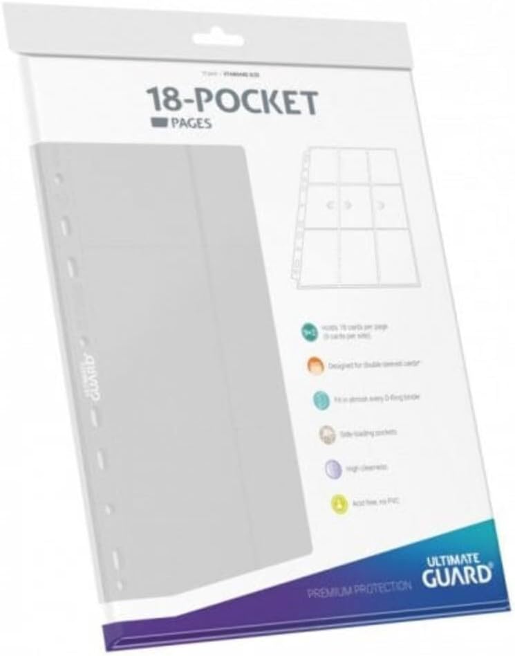 Amazon.com: Ultimate Guard 18-Pocket Pages Side-Loading White (10) Card ...