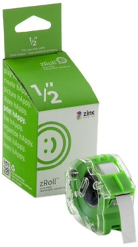 ZINK 1/2 inch zRoll - A 1/2 inch wide roll of full color, ink-free ZINK ...