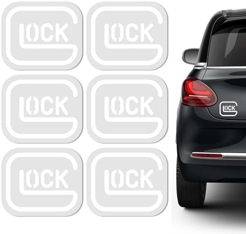 Amazon.com: Pack of 6 Glock Stickers and Decals,Waterproof Glock Decal ...