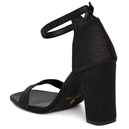 Marc Loire Women's Shimmer & Glitter Block Heels Fashion Sandals ...
